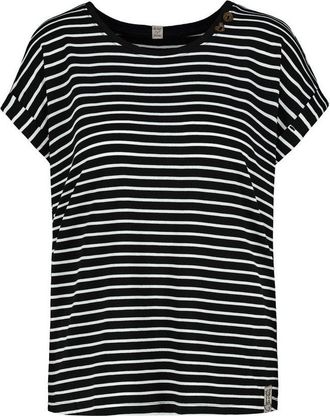 Sublevel T-Shirt 2er Pack Herzkn&ouml;pfe Umschlag&auml;rmel f&uuml;r Damen (2-tlg) Modal nachhaltig Normal Fit Rundhals Kurzarm Einfarbig