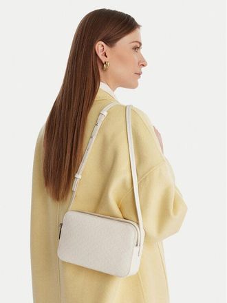 Calvin Klein Handtasche Emblem Aop Elongated Camera Bag LV04F3268G &Eacute;cru
