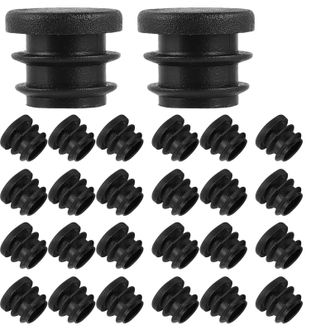 DOITOOL 50st&uuml;cke Kunststoff-stuhlfu&szlig;kappen Runde Rohrendstopfen M&ouml;belbeinschutz F&uuml;r Stuhlbeine Tisch Und Hockerf&uuml;&szlig;e Schwarz Einfache Installation