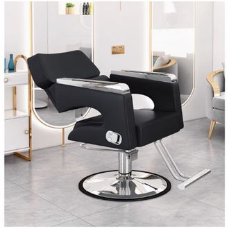 Generic Friseurstuhl Mit Kopfst&uuml;tze Kippbar, Friseureinrichtung Mit Hydraulikpumpe 360&deg; Drehbar, Bedienungsstuhl H&ouml;henverstellbar, Barber Stuhl Kunstleder,R