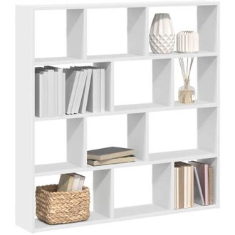 vidaXL W&uuml;rfelregal 12 F&auml;cher Wei&szlig; Holzwerkstoff vidaXL489732