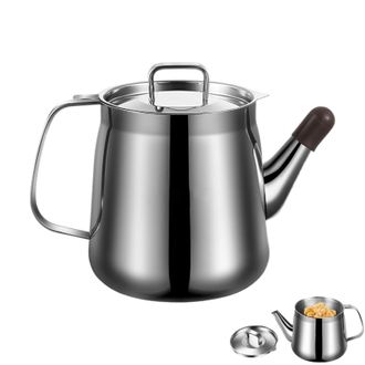 Generico Pr&auml;ziser Ausgie&szlig;er: Hitzebest&auml;ndig und staubdicht mit Filter | Filtertopf aus Edelstahl mit gro&szlig;er Kapazit&auml;t f&uuml;r Zuhause, Restaurant, Esszimmer, Pickn