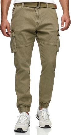 Indicode Herren Kerr Cargohose aus 98% Baumwolle | Cargo Hose f&uuml;r M&auml;nner Cornstalk, XXL