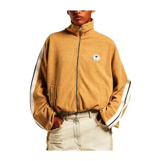 Palm Angels Palm Tree Chenille Track Jacket - - Sweatshirts & Hoodies - Damen - Beige - S