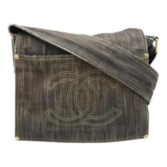 Chanel Pre-owned Denim Schultertasche - - Pre-owned - Damen - Grau - ONE SIZE