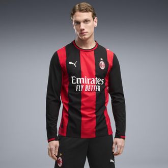Puma AC Milan 26/27 Authentic Langarm-Heimtrikot Herren, Kleidung, Schwarz, 3XL