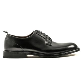 Green George Schwarze Derby Flache Schuhe - - Shoes - Herren - Schwarzk - 40 1/2 EU