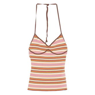 Faithfull The Brand Citara Striped Halterneck Top