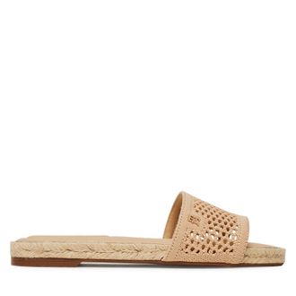 Tommy Hilfiger Espadrilles Tommy Hilfiger Knit Mesh Espadrille Flat Sandal FW0FW08744 Beige