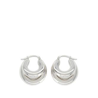 Panconesi Femme, Accessoires, Gris, Taille: ONE Size Layered Hoop Earrings