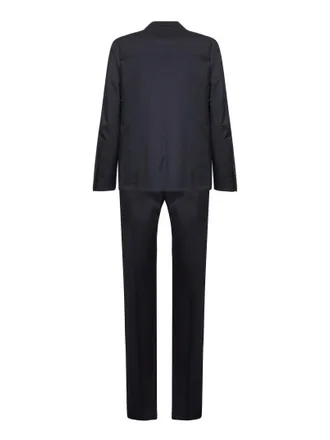 Tagliatore Mens Suit Vesuvio Virgin Wool Blue Suits