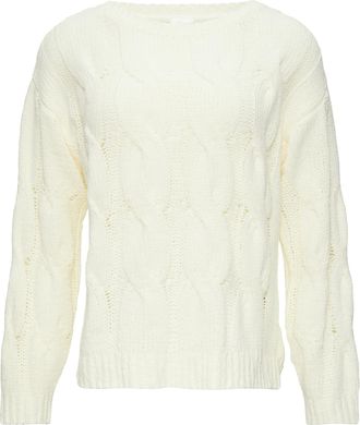 s.Oliver Weicher Strickpullover mit Zopfmuster