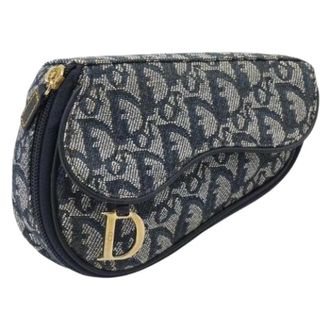 Dior Pre-owned Toile sacs-dior - Femme - Pre-owned - Bleu - Taille: ONE Size