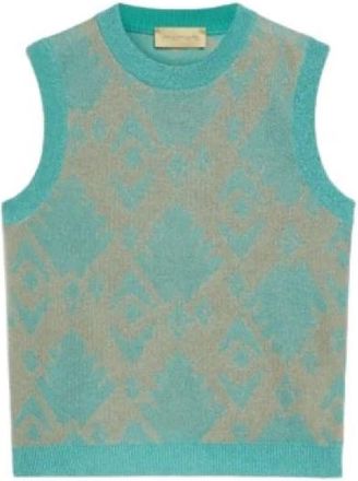 Momoni Femme, Tops, Bleu, Taille: 42 FR Top sans manches