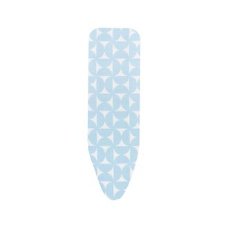 Brabantia Bügelbrettbezug B - 124 x 38 cm - Auflage - Strapazierfähige 2 mm Schaumstoffschicht - 100% Baumwolle - Für Bügeleisen & Dampfbügeleisen - Schnurbindu