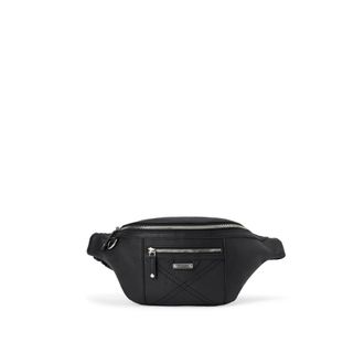 Iceberg Sac banane avec d&eacute;tail logo Placchetta - Homme - Sacs - Noir - Taille: ONE Size