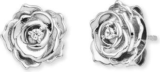 Engelsrufer Damen Ohrstecker Rose Garden aus Sterling Silber mit Zirkonia - nickelfrei - Größe: 10mm