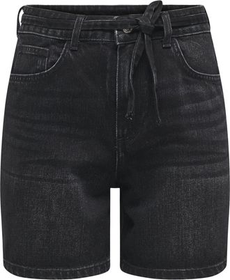 Only Shorts aus Denim, Normale Passform, mittlere Größe, Schwarz gewaschen, Small