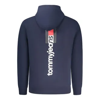 Tommy Hilfiger Logo-Embroidered Cotton Hoodie - Blue