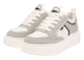 Buffalo Damen Sneaker Vectra Low Low-Top Sneaker Schnürschuhe Weiß Grau 39 EU