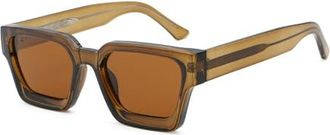 Generic Lunettes De Soleil R&eacute;tro &Agrave; Monture Carr&eacute;e UV400 For Hommes, Conduite En Ext&eacute;rieur, Femmes, Soir&eacute;es Et Photos.(Brown)
