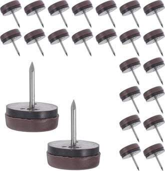 Valiclud 40 St&uuml;ck Teiliges M&ouml;belgleiter Nagel rutschfest aus PP Stahl und Gummi Ger&auml;uschreduzierend Kratzsch&uuml;tzend f&uuml;r Stuhlbeine Tische Schr&auml;nke Geeignet f&uuml;r 