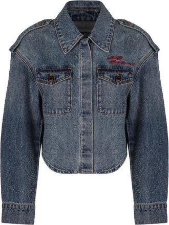 Self Portrait Femme, Vestes, Bleu, Taille: 38 FR Manteaux