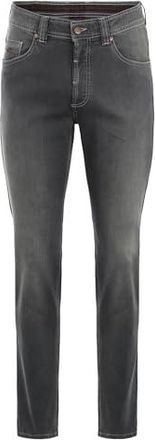 Brühl FINE TROUSERS Jean stretch Toronto II 190491 pour homme, 5 poches, en denim extensible, avec taille extensible confortable, délavé usé, Gris + usé, 54