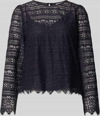 Comma Blusenshirt aus Spitze mit Rundhalsausschnitt