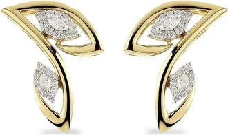 Yeprem boucles doreilles en or blanc et jaune 18ct Strada à diamants