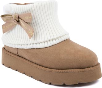 Juicy Couture Modische Damenstiefel - gem&uuml;tliche Stiefeletten mit klobiger Stollensohle, weichem Obermaterial und Pull-On-Passform f&uuml;r Komfort bei kaltem Wetter, Na