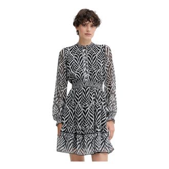 Hale Bob Nyra Button Printed Mini Dress - - Dresses - Damen - Schwarzk - XS