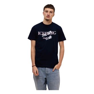 Iceberg 5D F010 Jersey T-Shirt - - Tops - Herren - Blau - 2XL