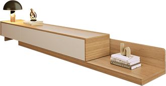 Generic Ausziehbarer TV-Ständer mit Stauraum, Entertainment-Center aus Holz, Moderne TV-Schrank, Fernsehtisch/Medienkonsole for Wohnzimmer, Schlafzimmer. Skal