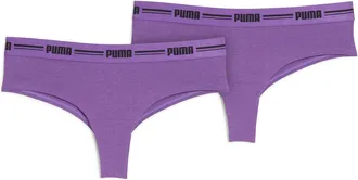 Puma Lot de 2 slips br&eacute;siliens PUMA Femme, V&ecirc;tements, Violet, 2