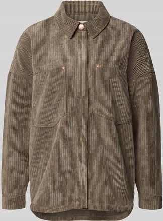 Only Oversized Hemdjacke mit verdecktem Druckknopfverschluss Modell JANINE-RAI