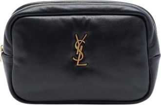 Saint Laurent Pre-owned Calypso Leather Pouch - Femme - Pre-owned - Noir - Taille: ONE Size