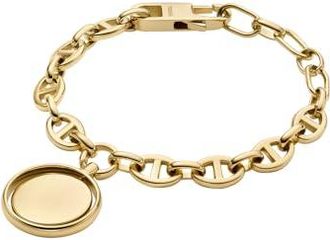 Fossil Heritage Bracelet en acier inoxydable pour femme avec mousqueton ou fermoir &agrave; bascule, 8.8Lx8.8Wx4.5Hcm, Acier inoxydable, Pas de gemme
