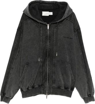 Feng Chen Wang Kapuzenjacke mit Reißverschluss - Grau