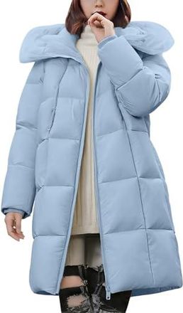 Generic Veste D Hiver Femme Blouson Femme Hiver Chic Veste Décontractée En Coton Chaud Et Épais Pour Taille Longue Style Européen Et Américain Long Manteau Ma