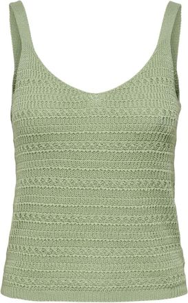 Jacqueline de Yong Damen Stricktop JDYTROPICA S/L V-Neck TOP KNT (DE/NL/SE/PL, Alphanumerisch, S, Regular, Regular, Smoke Green)