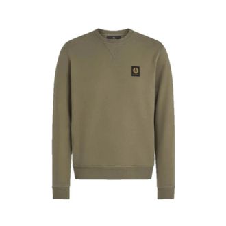 Belstaff Klassischer Olive Sweatshirt aus Boucl&eacute; Baumwolle - - Sweatshirts & Hoodies - Herren - Gr&uuml;n - L