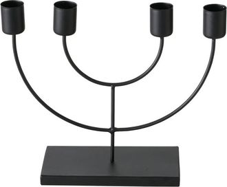 Boltze Kerzenleuchter Candela schwarz aus Metall 4-Armiger Kerzenhalter modern