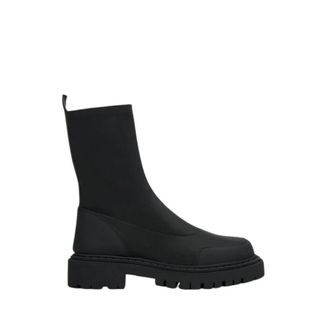 Estro & Luminara Schaftstiefel zum Hineinschl&uuml;pfen - - Shoes - Damen - Schwarzk - 37 EU