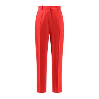 Elisabetta Franchi Pantalon en cr&ecirc;pe l&eacute;ger - Femme - Pantalons - Rouge - Taille: 44 FR