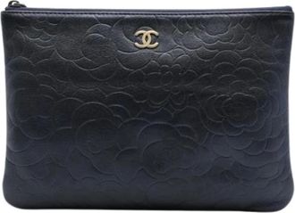 Chanel Pochette doccasion - Femme - Pre-owned - Bleu - Taille: ONE Size