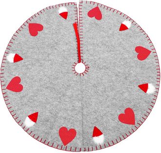 NUOBESTY 100CM Filz Weihnachtsbaumdecke Runde Weihnachtsmann Baumrock Weihnachtsbaum Rock Christbaumständer Teppich Weihnachtsschmuck Weihnachten Neujahr Party