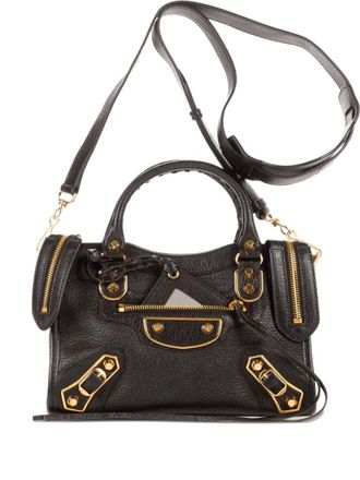 Balenciaga sac en cuir &agrave; ornements m&eacute;talliques (ann&eacute;es 2010) - Noir
