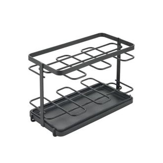 Metaltex K&uuml;chenutensilien-Organizer Metall LAVA Line, mit Abtropfschale, schwarz