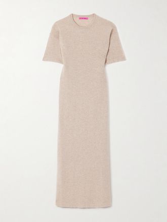 The Elder Statesman Tranquility Maxikleid Aus Kaschmir - Wei&szlig;